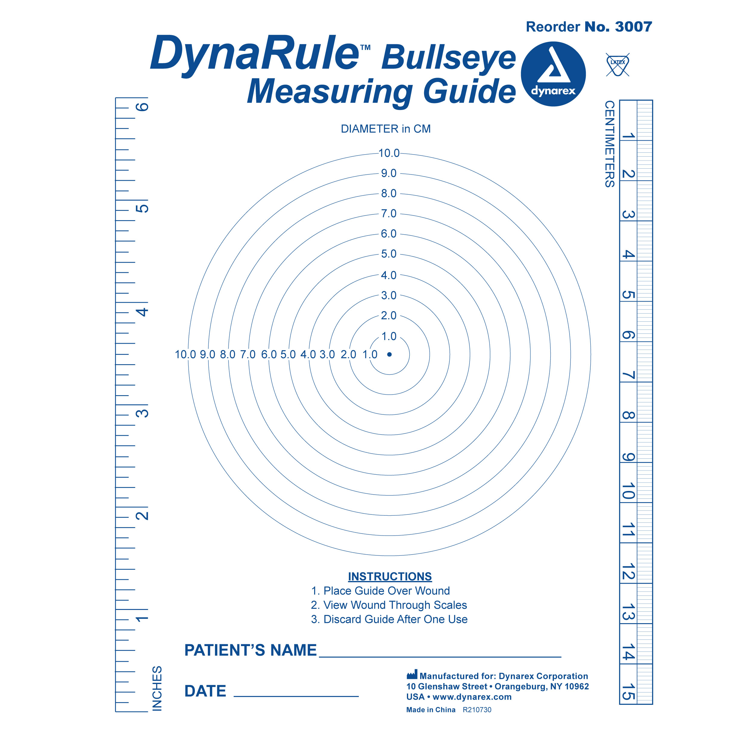 DynaRule Bullseye Measuring Guide - online